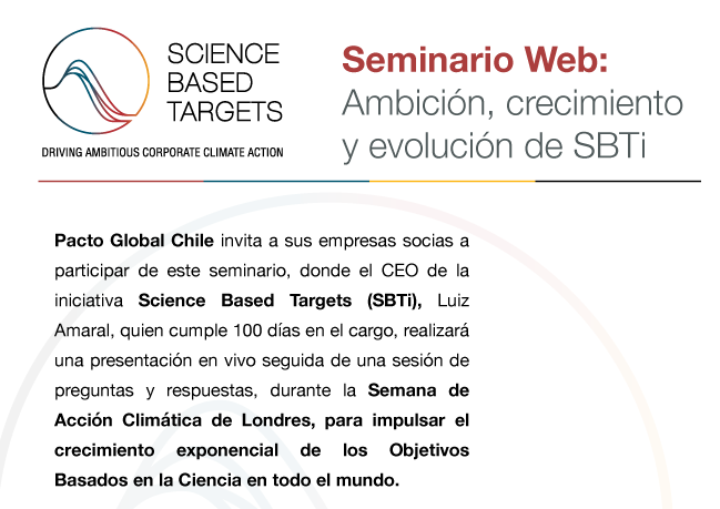 Seminario Web: Ambición, crecimiento y evolución de SBTi - Pacto Global ONU | Empresas ...